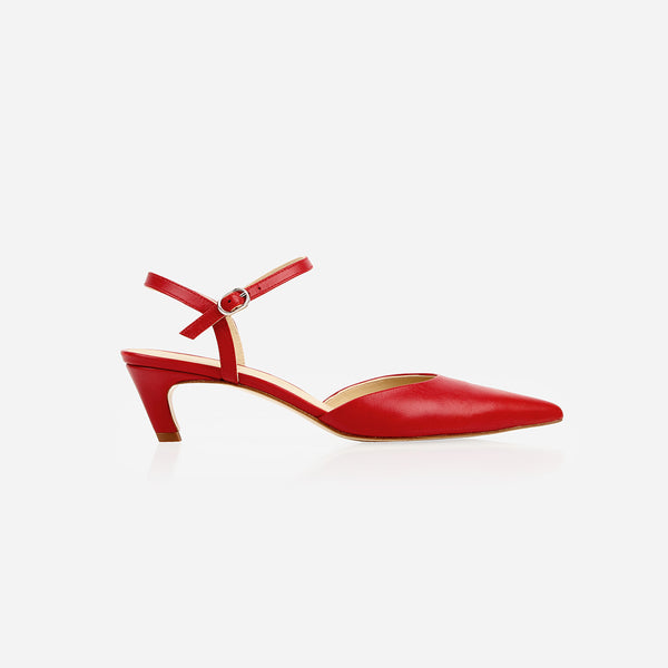 The Claire Kitten Heel Racing Red – Poppy Barley